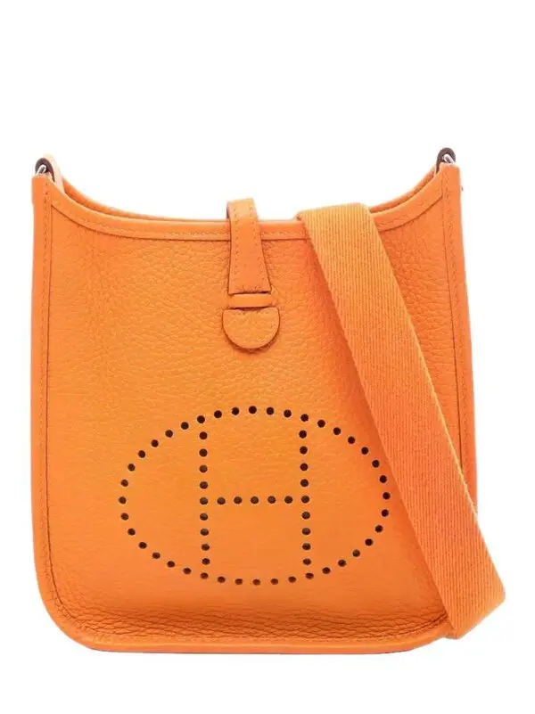 Hermès Tpm Evelyn Clemence Leather Cross Body Bag - Orange