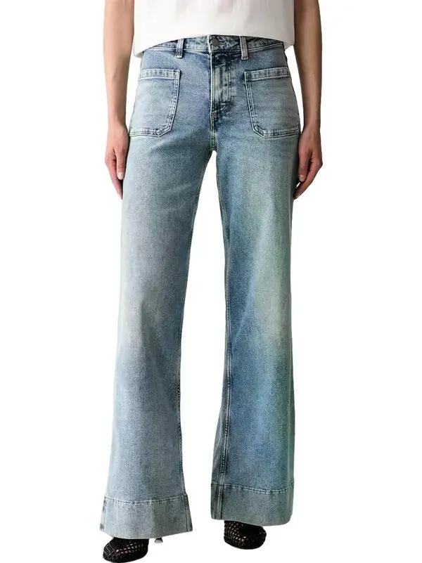Marc O'polo Patch-pocket Wide-leg Jeans - Blue