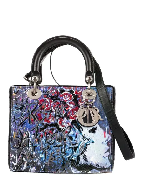 Dior Lady Art Tote Bag - Black