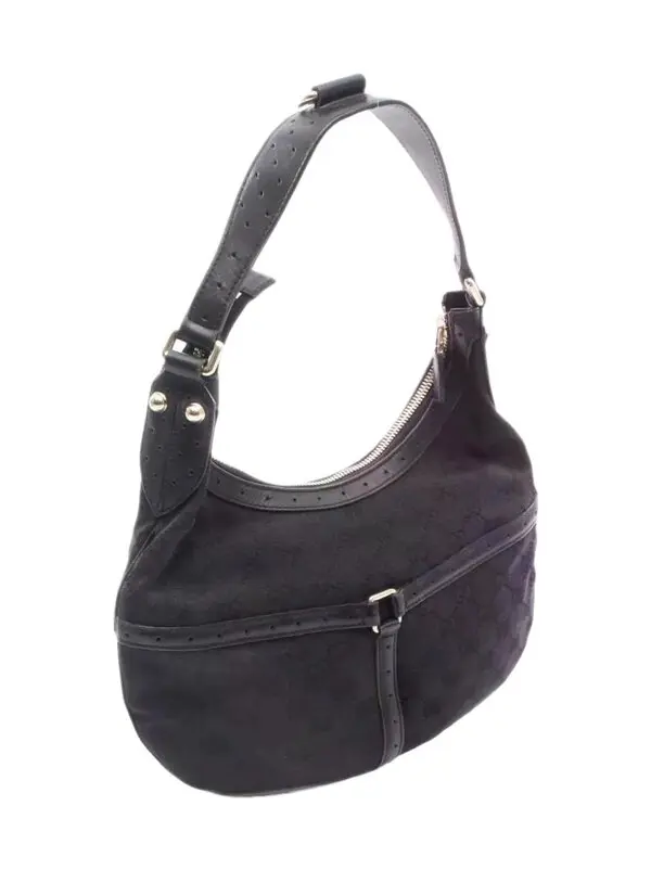Gucci Interlocking G Gg Canvas Shoulder Bag - Black