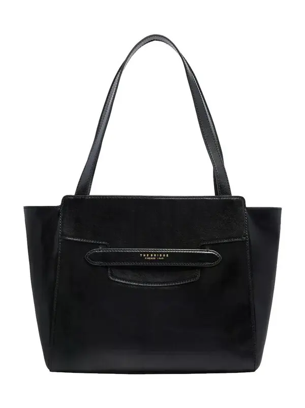 THE BRIDGE Leather Tote Bag - Black