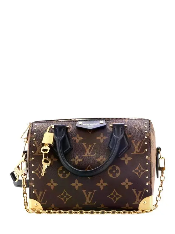 LOUIS VUITTON Speedy Trunk Bag Reverse Monogram Canvas 20 Satchel - Brown