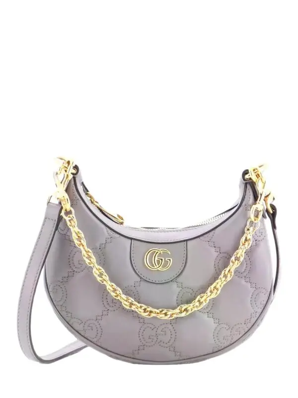 Gucci Matelasse Leather Mini Shoulder Bag - Grey