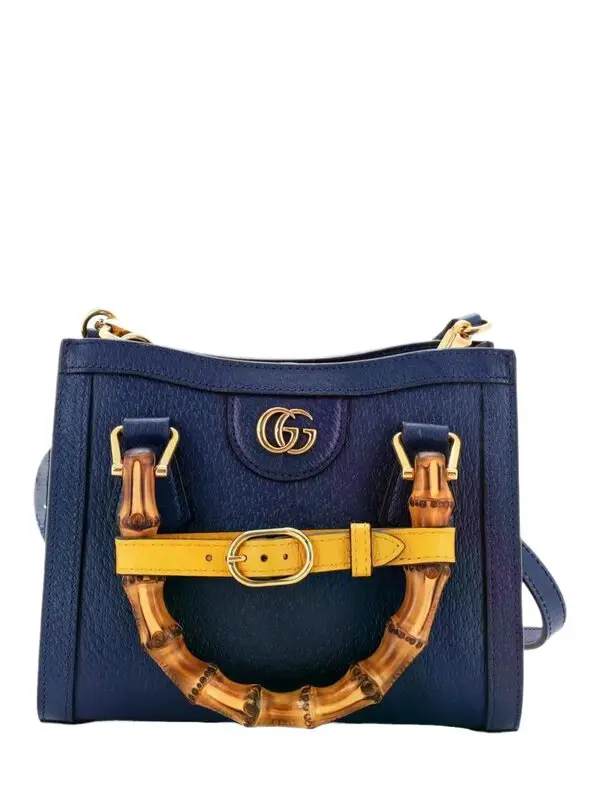 Gucci Diana Mini Tote Crossbody Bag Bamboo Handle - Blue
