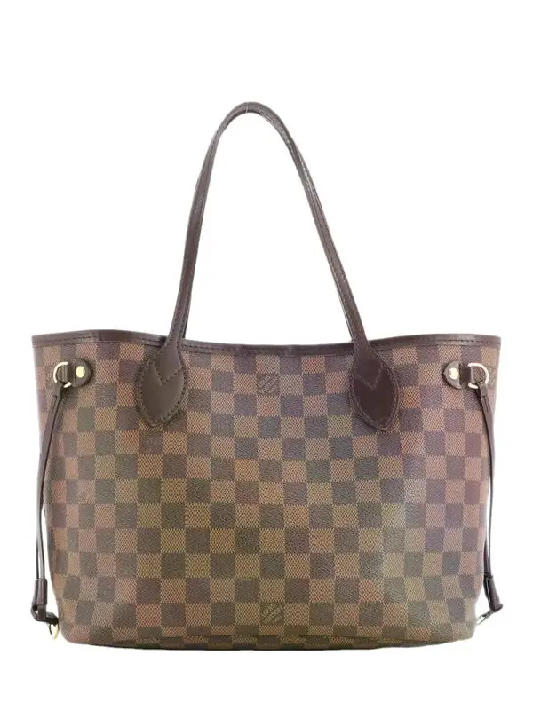 LOUIS VUITTON Neverfull Damier Pm Tote Bag - Brown