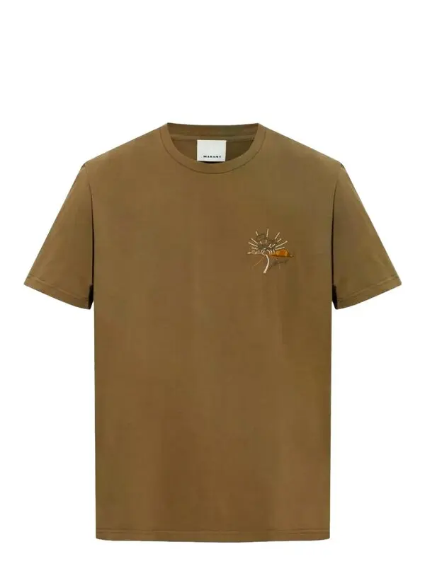 MARANT Honore Embroidered T-shirt - Brown