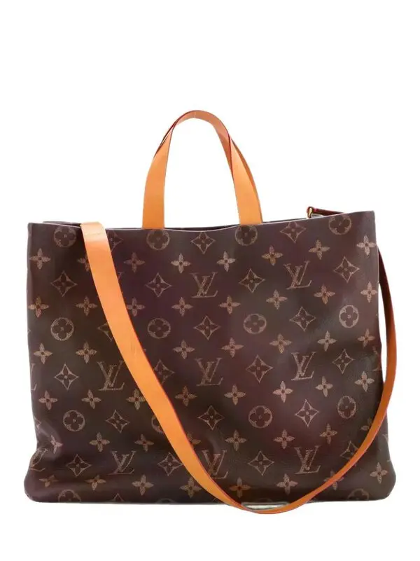 LOUIS VUITTON Monogram Leather Mm Tote Bag - Brown