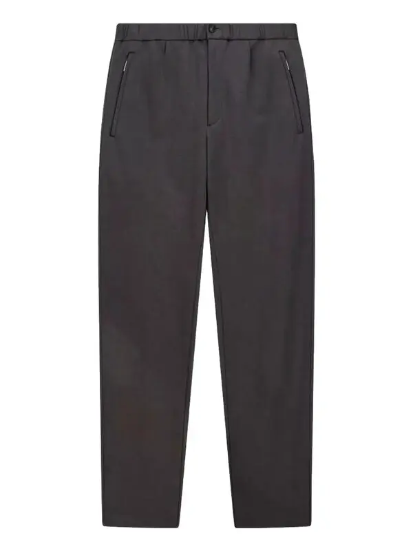 Emporio Armani Straight-leg Trousers With Elasticated Waistband - Grey