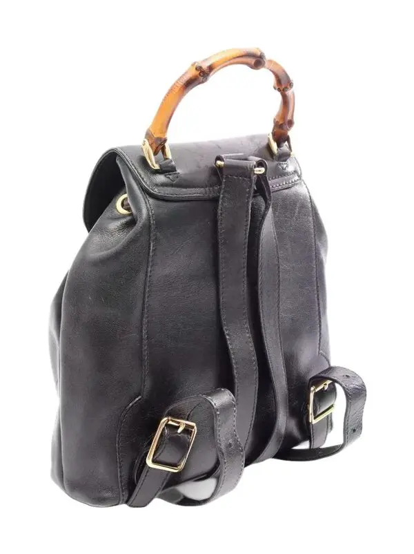Gucci Bamboo Top Handle Backpack - Black