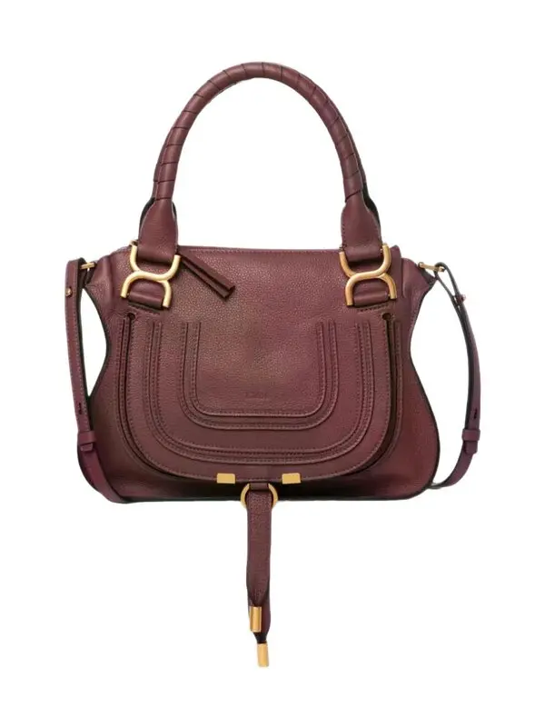 Chloé Marcie Whipstitch Tote Bag - Brown