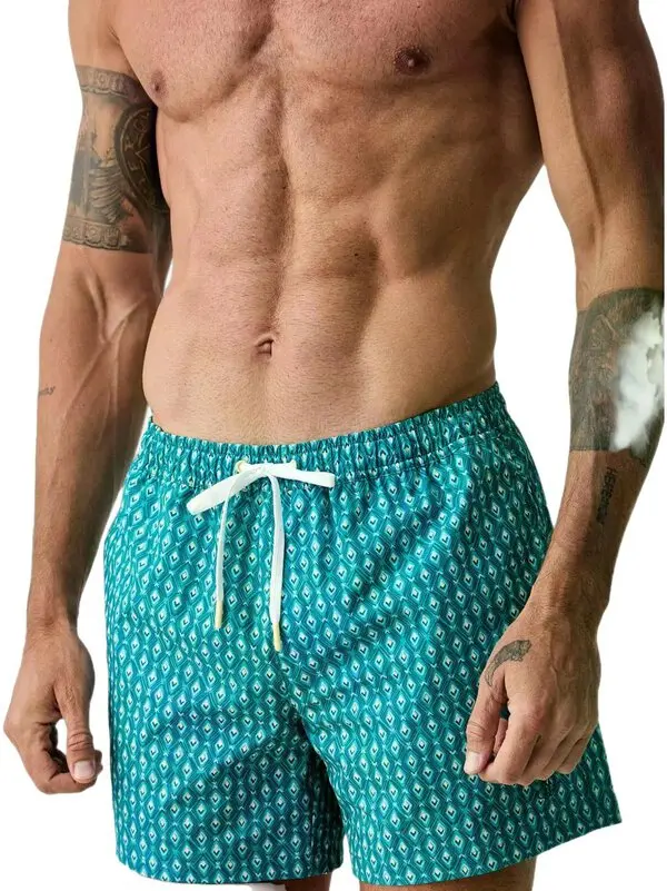 Marc O'polo Geometric Print Swim Shorts - Green