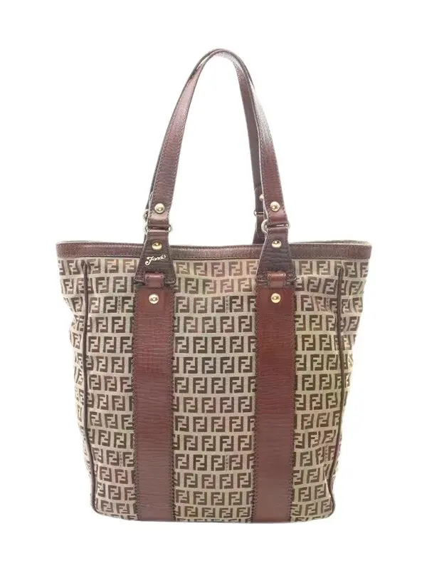 Fendi Zucchino Canvas Tote Bag - Neutrals