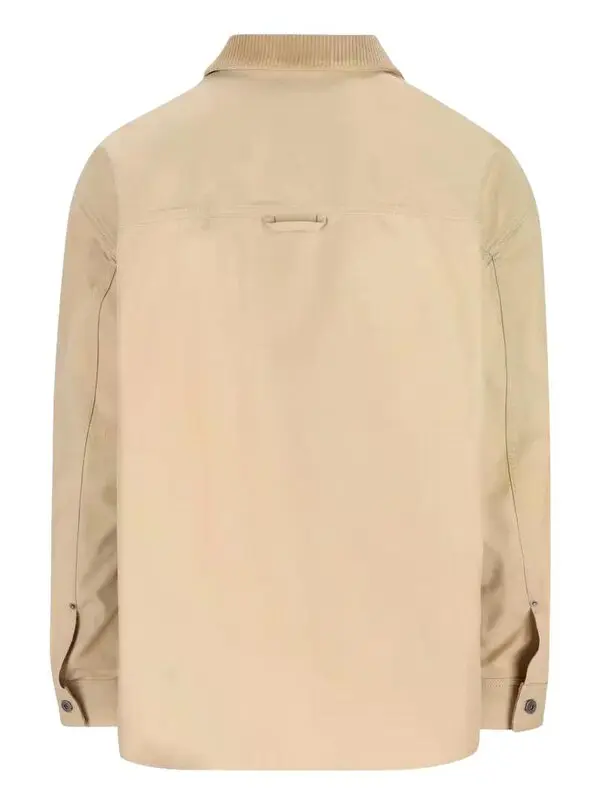 Loewe Corduroy-collar Embroidered Jacket - Neutrals