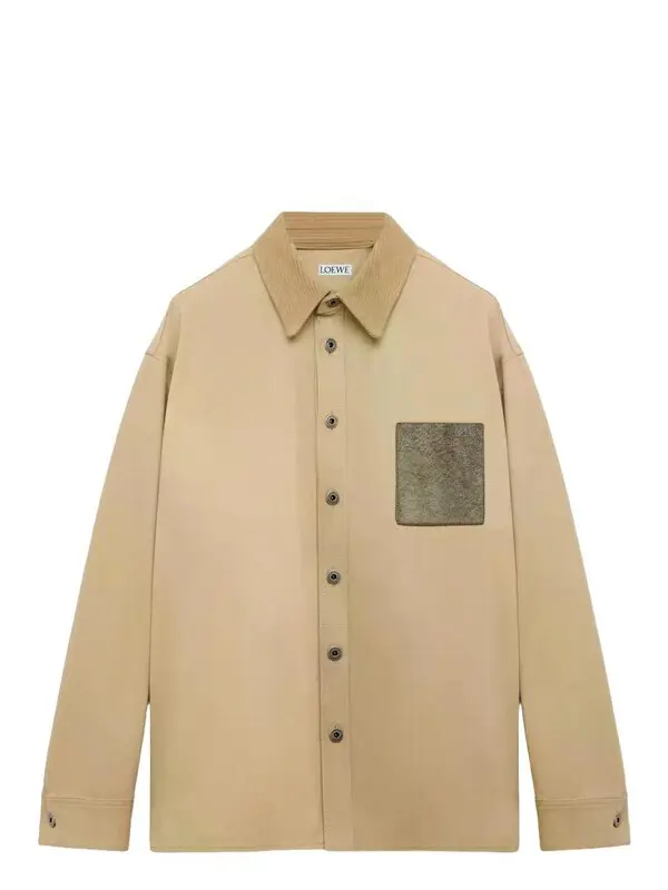 Loewe Overshirt In Cotton Canvas - Neutrals