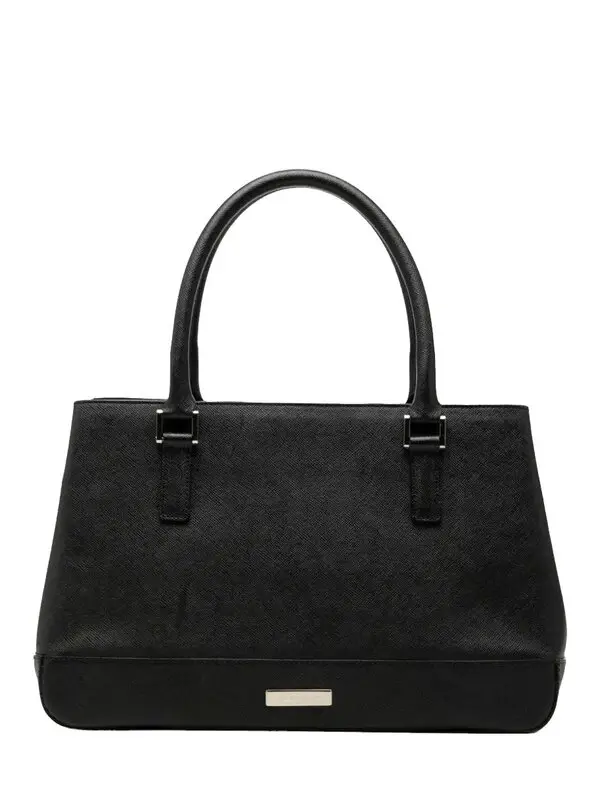 Burberry Leather Tote Bag - Black