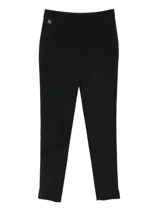 ALESSANDRO LEGORA Logo Plaque Slim-fit Trousers - Black