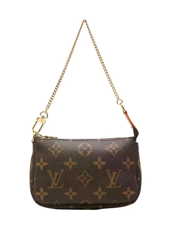 LOUIS VUITTON Monogram Mini Pochette Accessoires Handbag - Brown