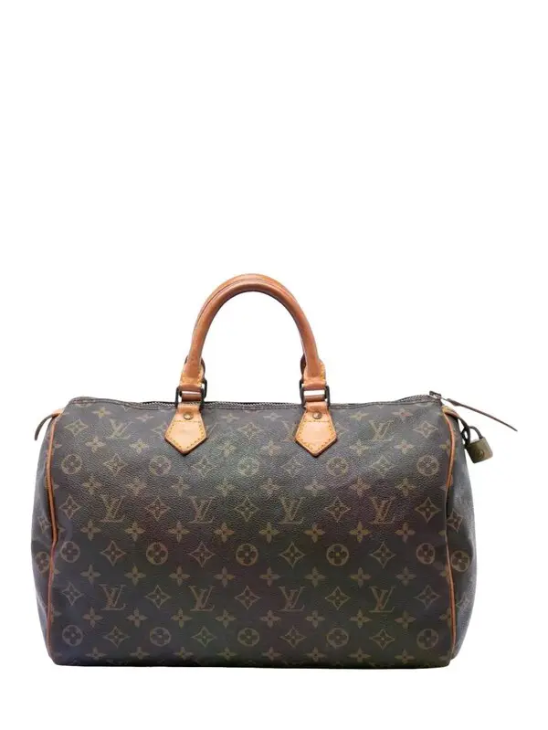 LOUIS VUITTON Monogram Speedy 35 Boston Bag - Brown