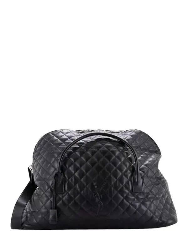 Saint Laurent Quilted Leather Travel Bag - Black