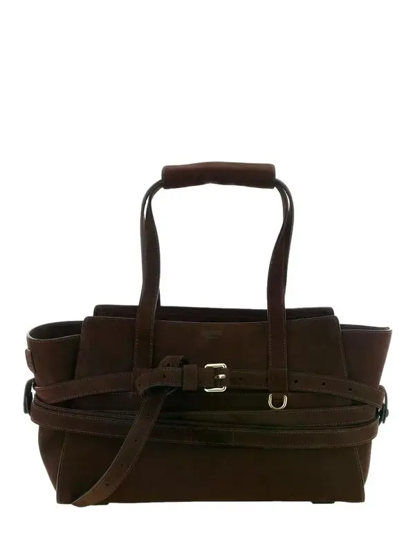 Moschino Tie Me Belt-detail Tote Bag - Brown