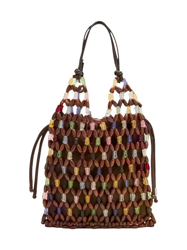 Staud Beaded Mini Bag - Brown
