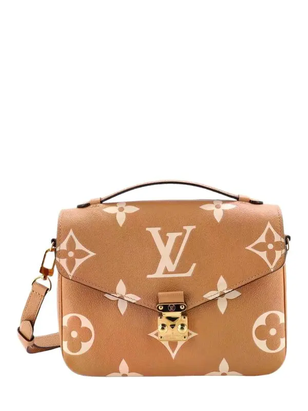 LOUIS VUITTON Pochette Metis Monogram Empreinte Giant Crossbody Bag - Brown