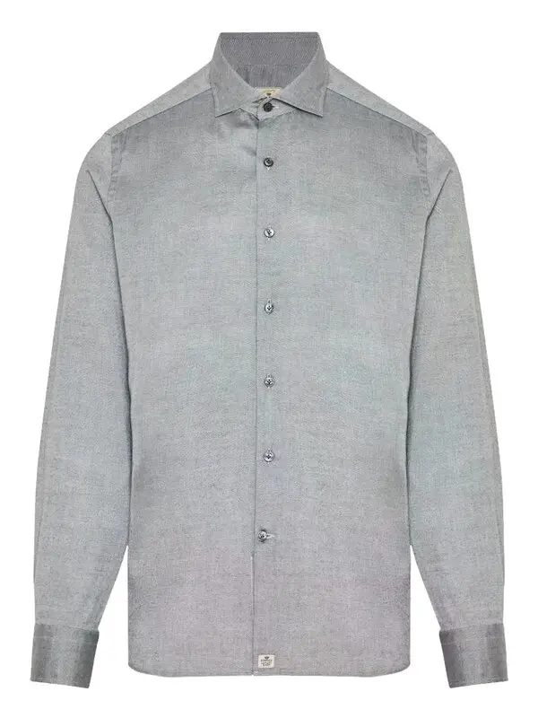 SONRISA Twill-weave Long-sleeve Shirt - Grey