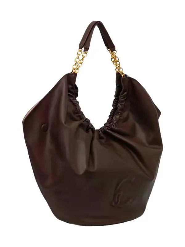 COCCINELLE Smash Embossed-logo Chain-link Tote Bag - Brown