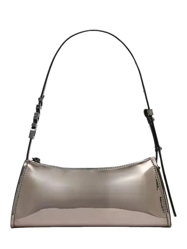Dkny Logo Plaque Metallic Shoulder Bag - Brown