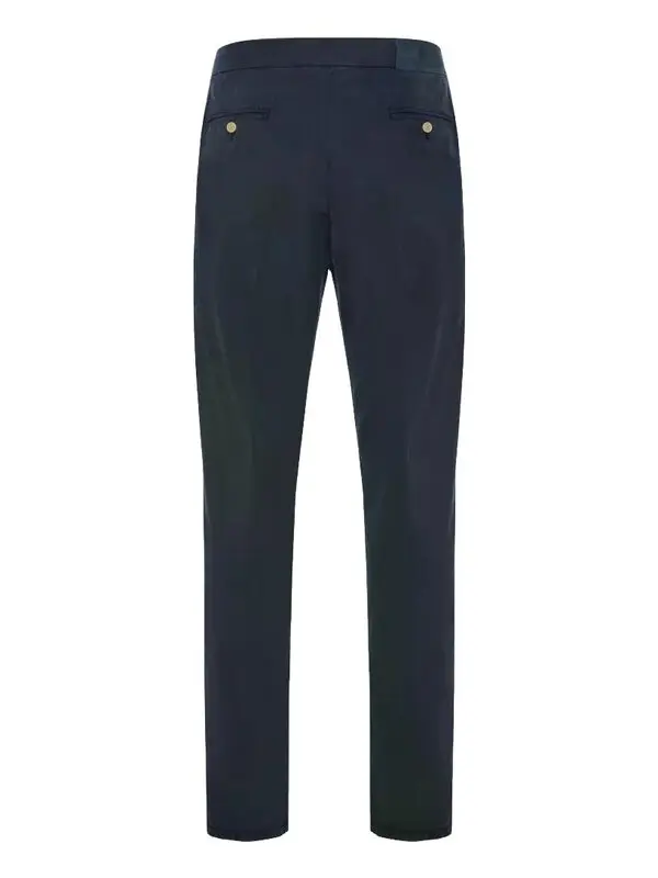 RICHARD J. BROWN Caprera Logo-patch Button-fastening Trousers - Blue