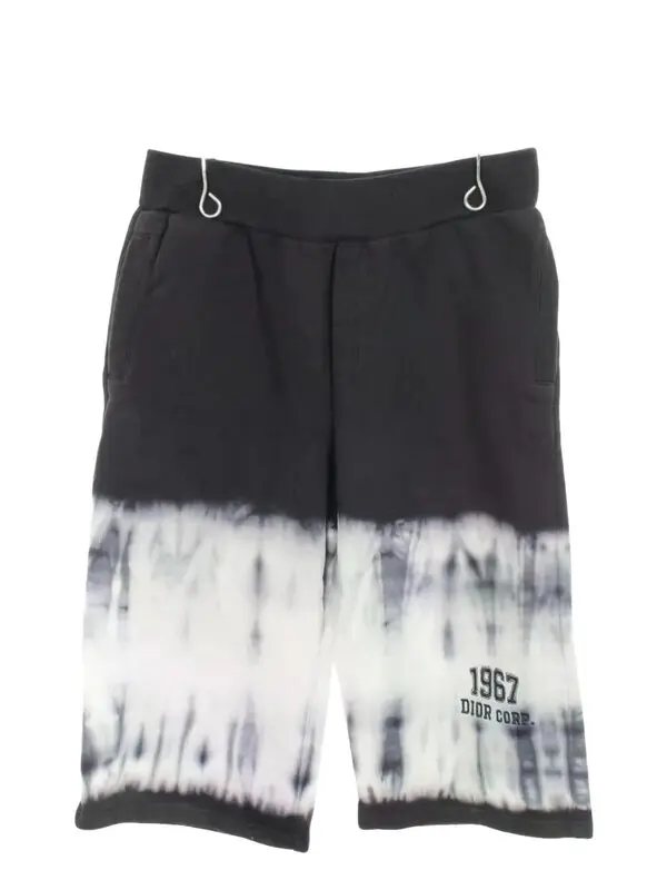 Dior 2020s Tie-dye Embroidered-detail Track Pants - Black