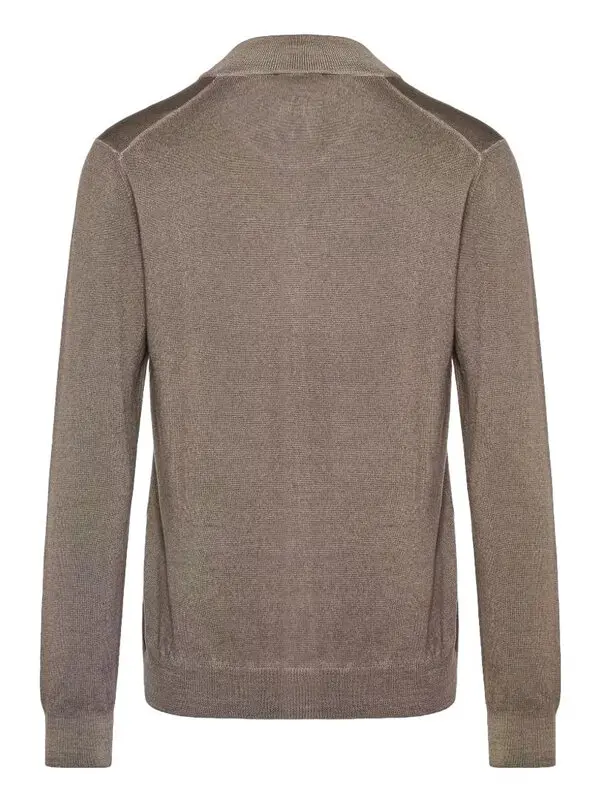 GRAN SASSO Zip-up Sweater - Brown