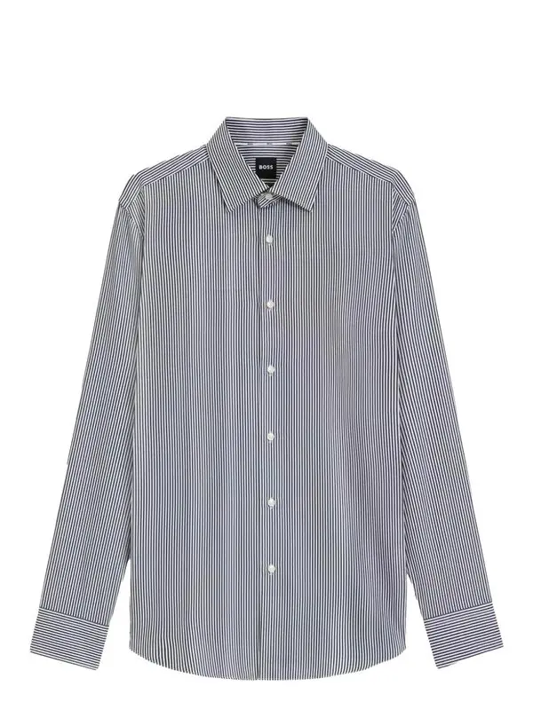 BOSS Striped Long-sleeve Shirt - White