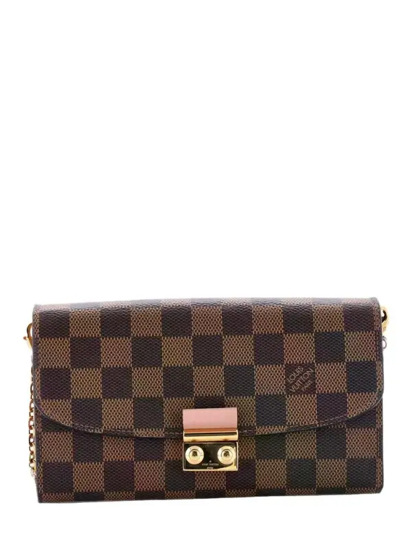 LOUIS VUITTON Croisette Chain Wallet Damier Crossbody Bag - Brown