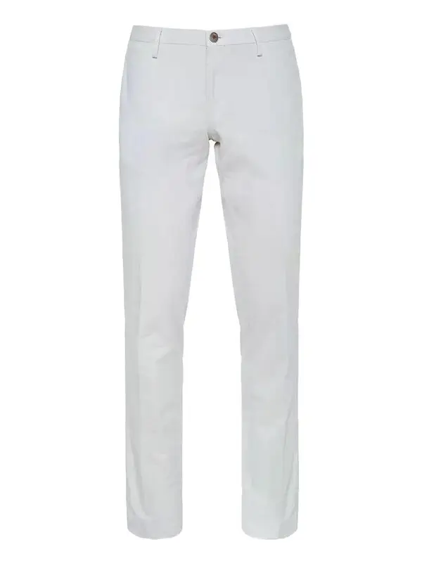 BOSS Logo Plaque Slim-fit Trousers - White