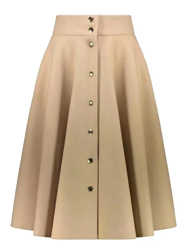 Red Valentino Button-up Midi Skirt - Neutrals