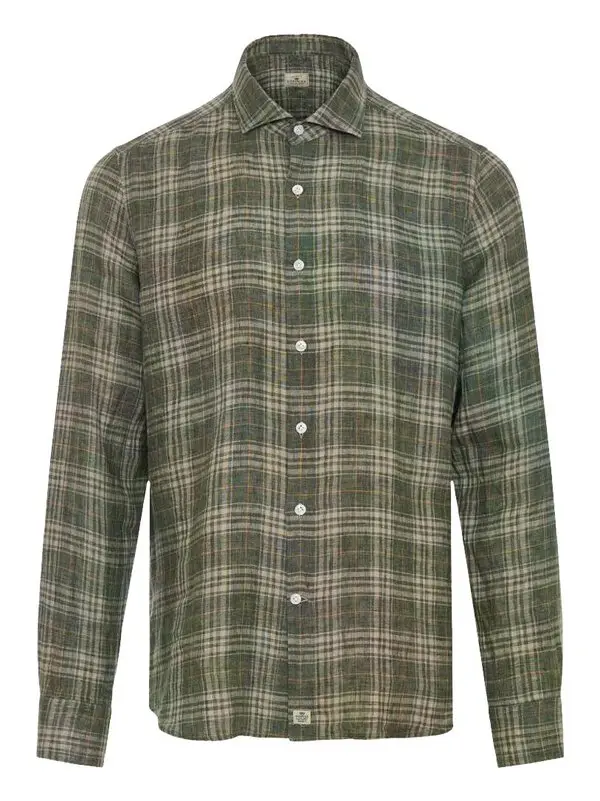 SONRISA Check-pattern Long-sleeve Shirt - Green