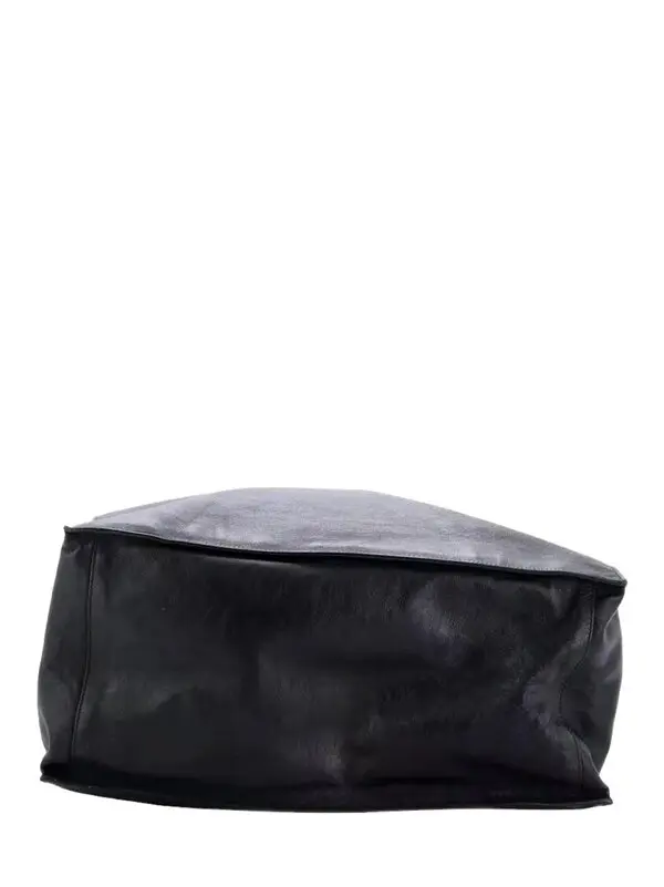 Saint Laurent Rive Gauche Leather Tall Tote Bag - Black
