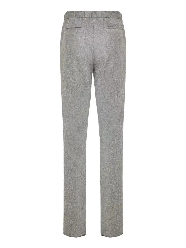 MANDELLI Pleated Trousers With Drawstring Fastening - Grey