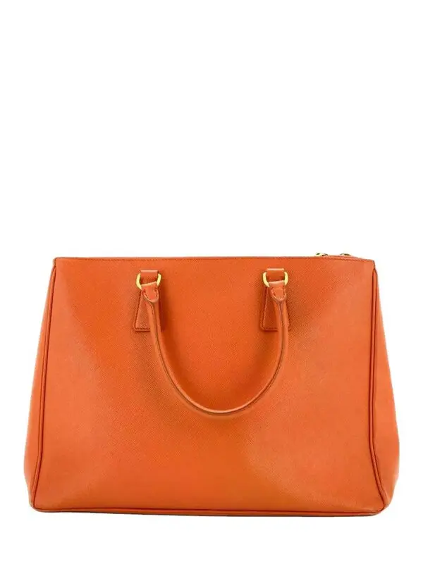 Prada Saffiano Leather Large Tote Bag - Orange