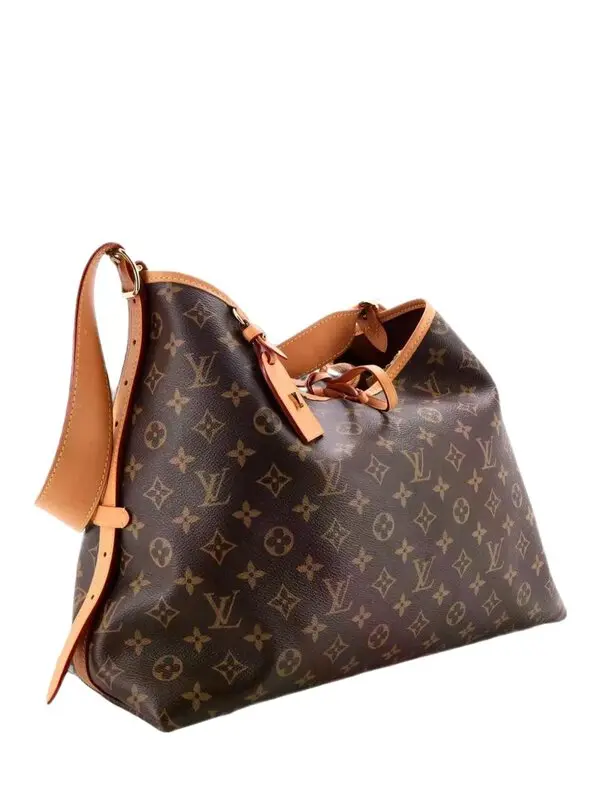 LOUIS VUITTON Monogram Canvas Mm Carryall Hobo Bag - Brown
