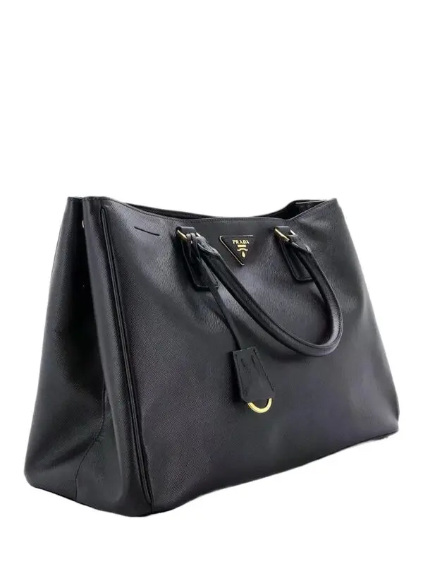 Prada Saffiano Leather North South Tote Bag - Black