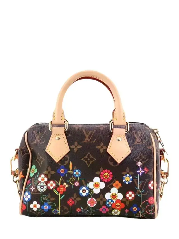 LOUIS VUITTON X Takashi Murakami Speedy Bandouliere Bag Monogram Canvas Flowers - Brown