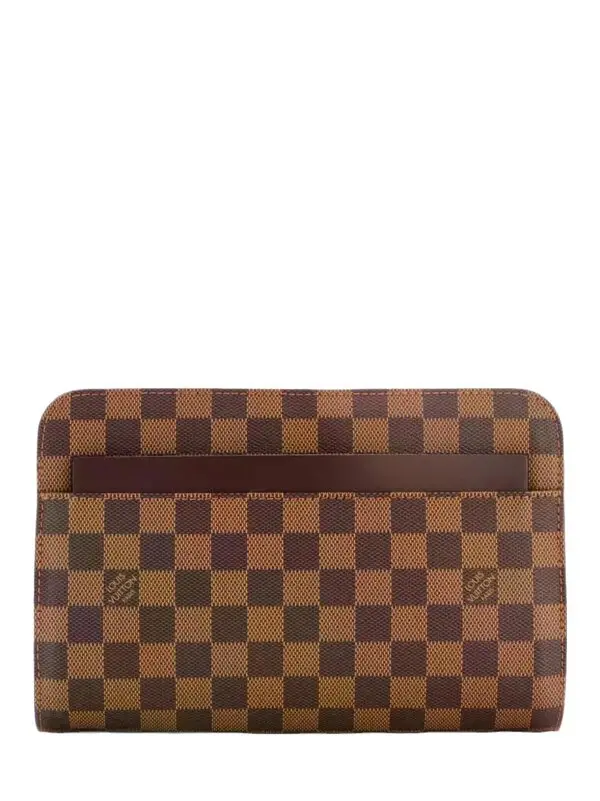 LOUIS VUITTON Pochette Saint Louis Damier Clutch Bag - Brown