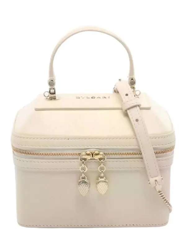 BVLGARI Ivory Leather Serpenti Mini Tote Bag - Neutrals