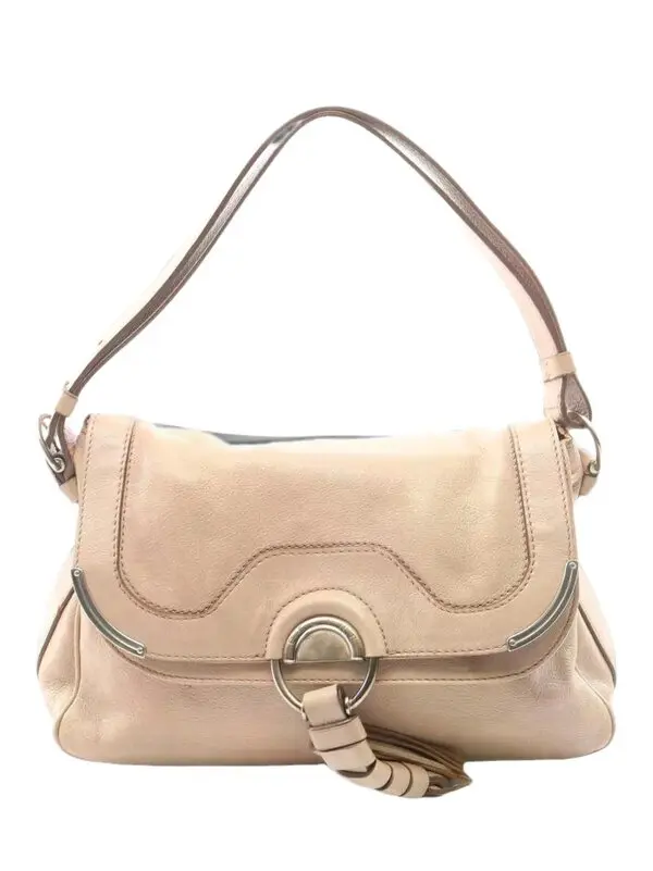 Celine 2000s Tassel Detail Shoulder Bag - Neutrals