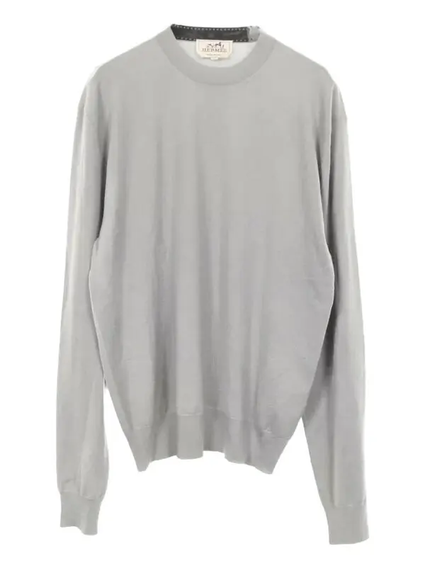 Hermès Crew Neck Long Sleeve Sweater - Grey