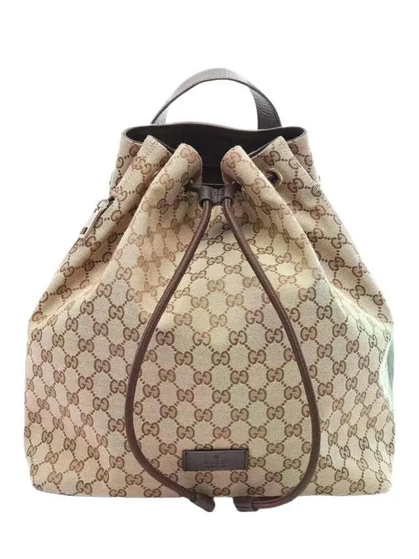 Gucci Gg Canvas Monogram Backpack - Neutrals