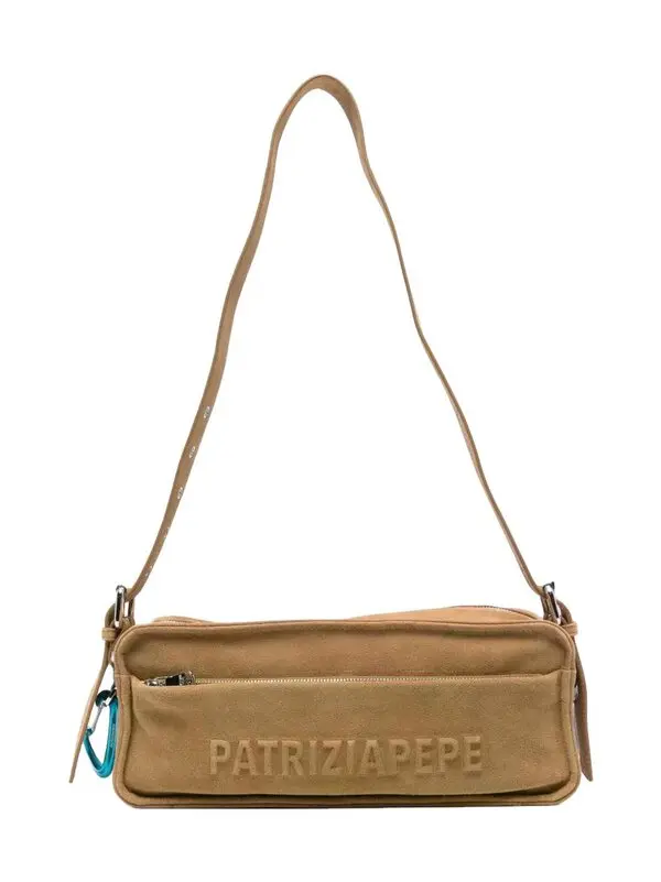 Patrizia Pepe Debossed Logo Cross Body Bag - Neutrals