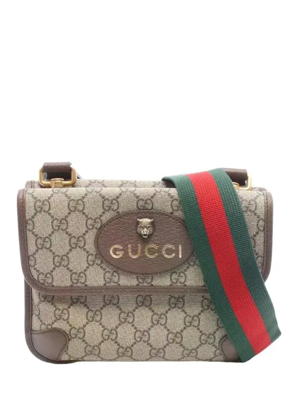 Gucci Small Gg Supreme Crossbody Bag - Neutrals